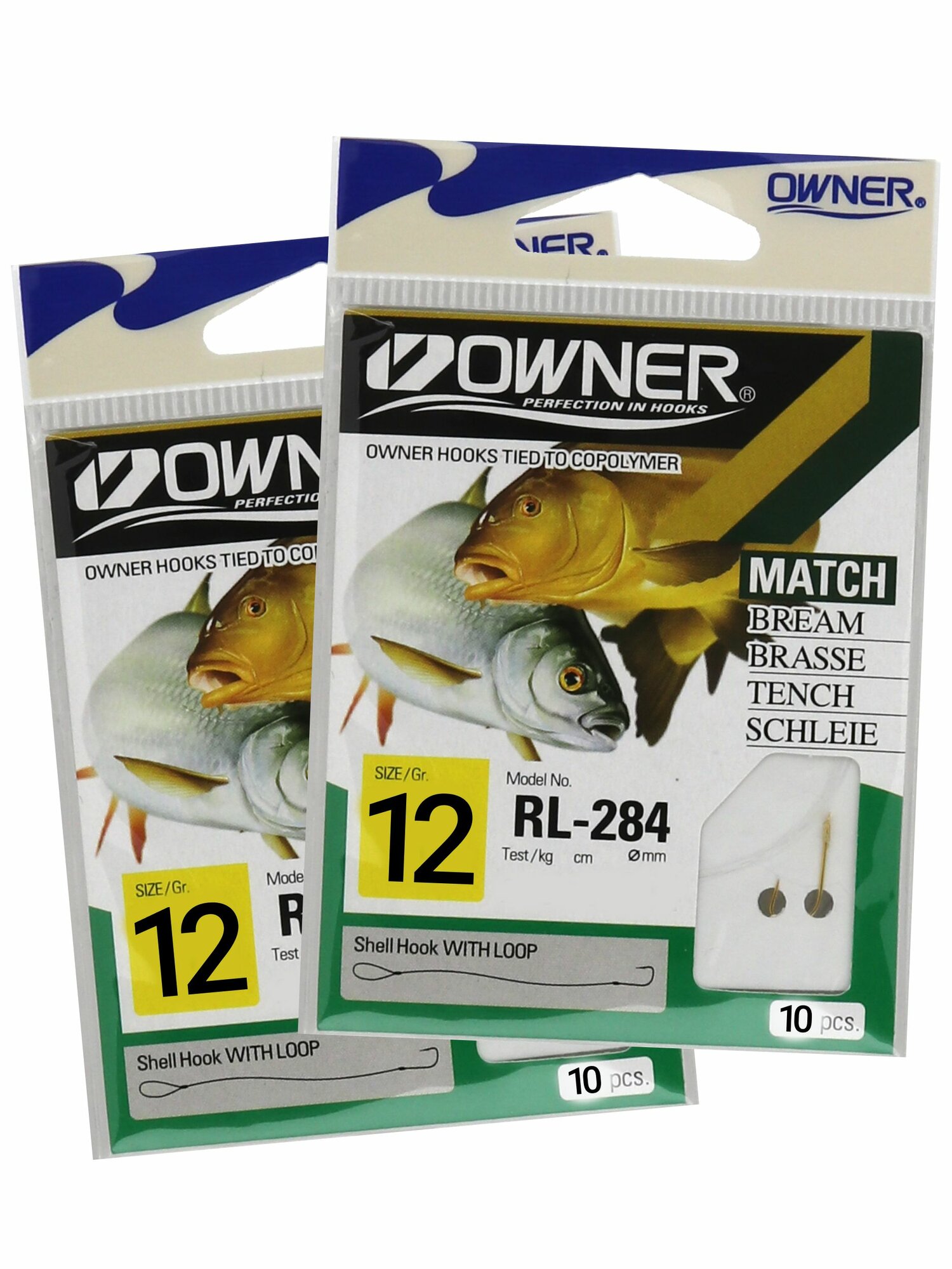 OWNER Поводок готовый RL-284 №12 10шт 2 упаковки