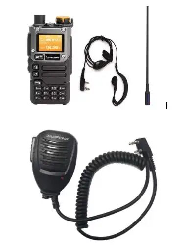 UV K6 Walkie Talkie 5 Вт Quansheng UV-K58 Двусторонняя радиостанция 50-600 МГц Полнодиапазонный FM-приемник USB-C Charge Air Band NOAA Scramber UV-K6, 1 pcs-H-771-M, EURO