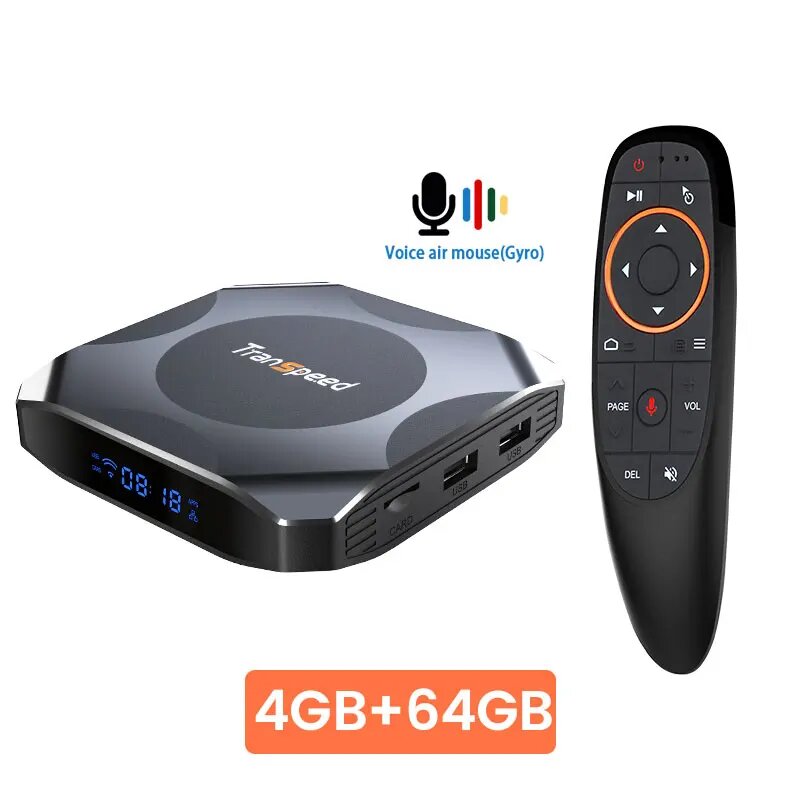 Transpeed Android 11 TV BOX BT5.0 3D Fast Dual 1000M WiFi 4K 4GB 64GB 32GB Медиаплеер Amlogic S905W2 Mali G31 AV1 Set Top Box, 64GG10, Американская