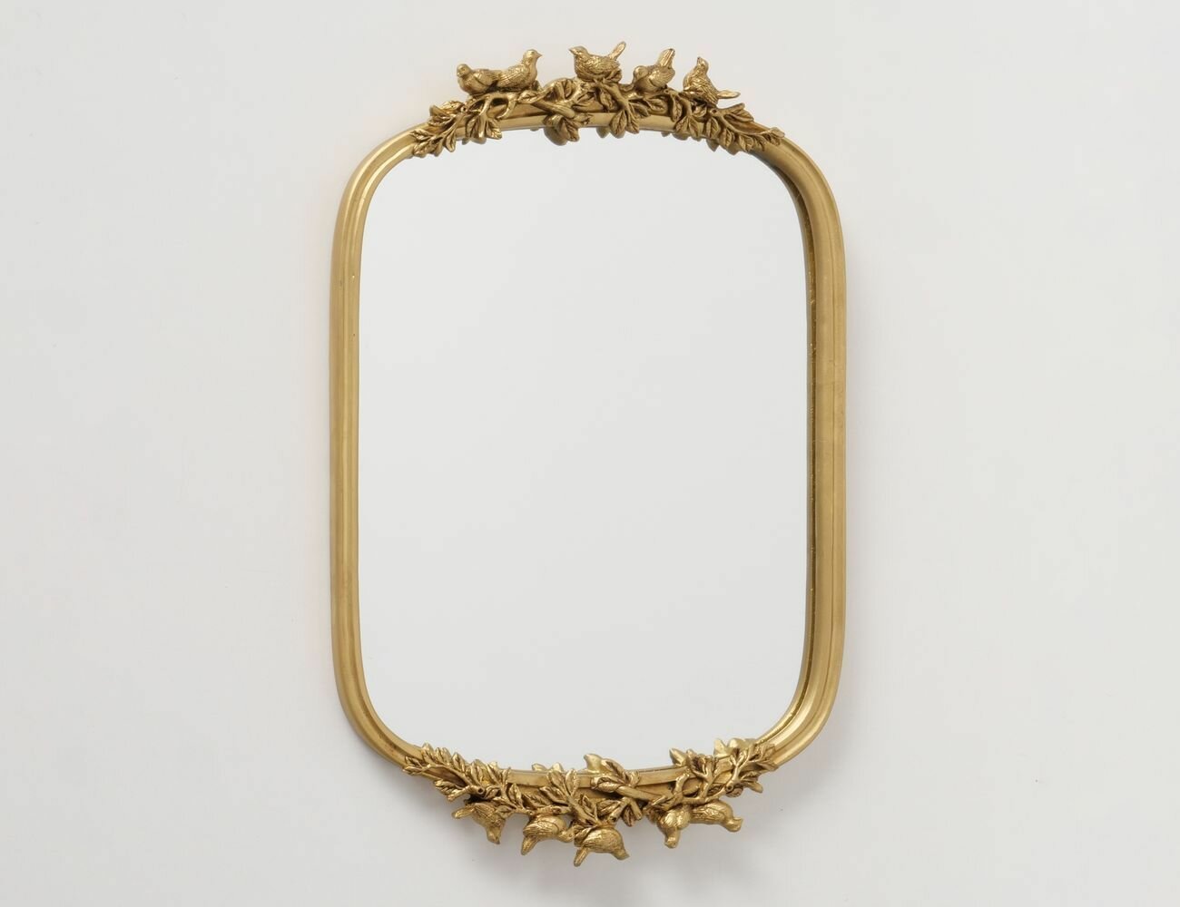 Декоративное настенное зеркало золотая стайка, стекло, полистоун, 45х29 см, Boltze 2059928