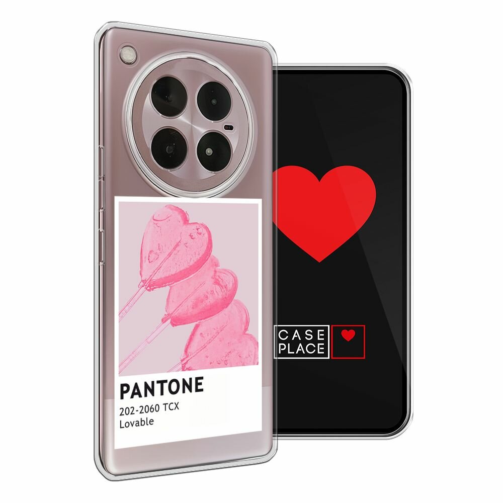 Чехол на Infinix Zero 40 4G / Инфиникс Зеро 40 4G с принтом "Pantone Lovable 2 - 14 февраля", прозрачный — фото 1
