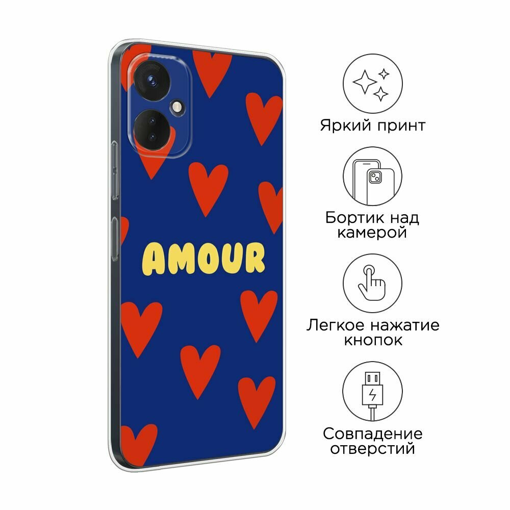 Чехол на Tecno Spark 9 Pro / Техно Спарк 9 Про с принтом "Amour art - 14 февраля" — фото 1