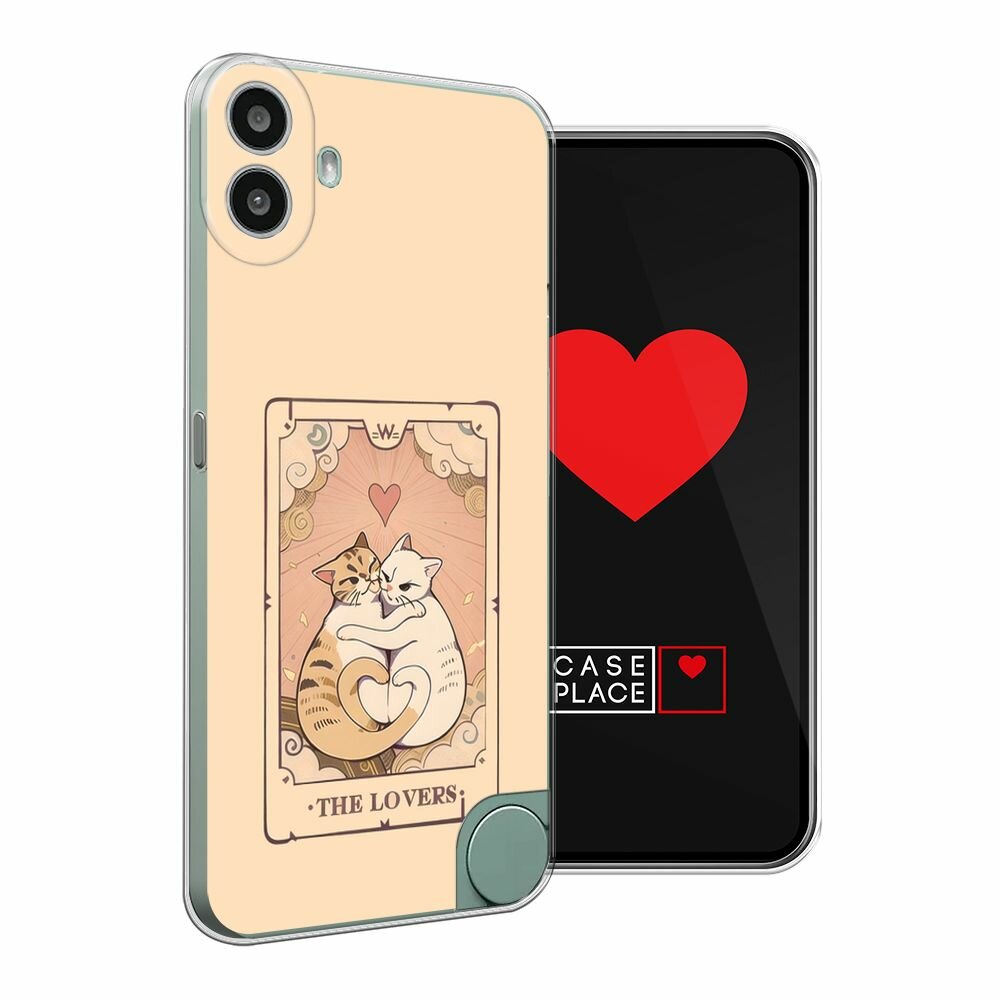 Чехол на CMF Phone 1 / CMF Фон 1 с принтом "The lovers cats 1 - 14 февраля" — фото 1