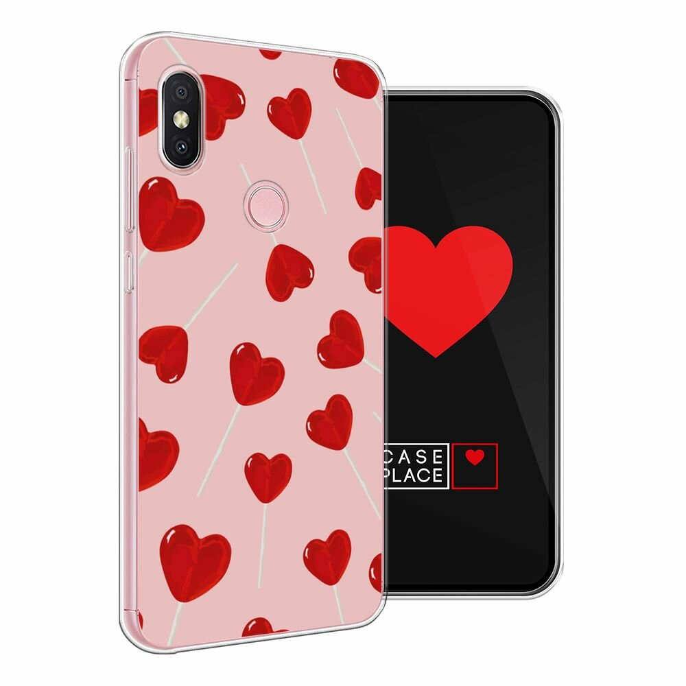 Чехол на Xiaomi Redmi S2 (Redmi Y2) / Сяоми Редми С2 (Редми Y2) с принтом "Сердечки-леденцы 1 - 14 февраля" — фото 1