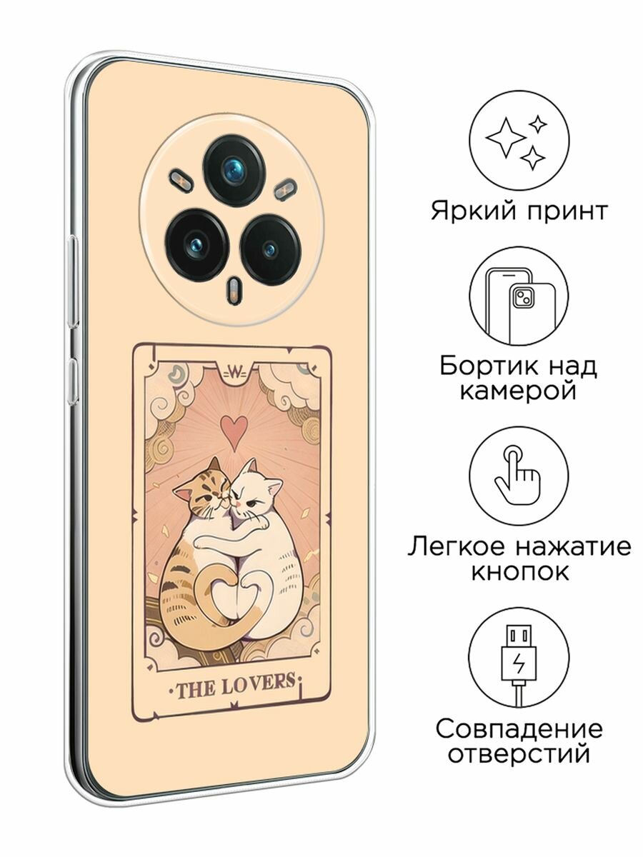 Чехол на Realme 14 Pro / Реалми 14 Про с принтом "The lovers cats 1 - 14 февраля" — фото 1