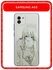 Чехол на Samsung Galaxy A03 / Самсунг Галакси А03 с принтом "Аниме рисунок чёрно...
