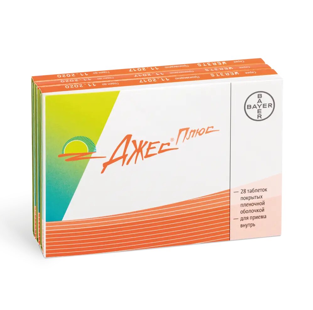 Джес Плюс, таблетки покрыт. плен. об, 84 шт, пероральный контрацептив