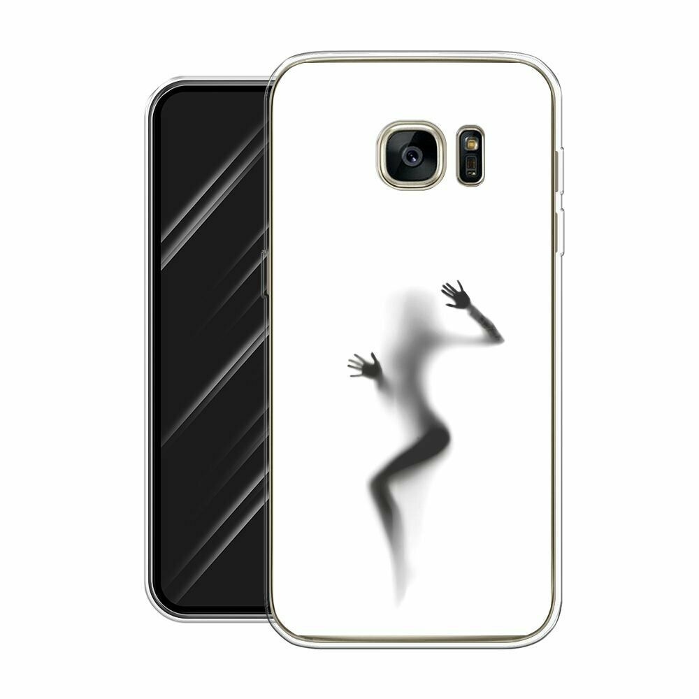 Чехол на Samsung Galaxy S7 / Самсунг Галакси С 7 с принтом "Девушка в душе" — фото 1
