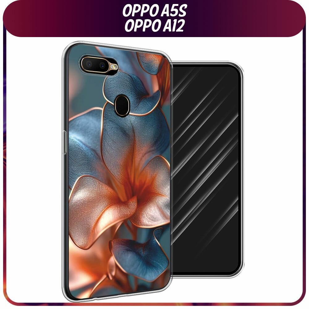 Чехол на Oppo A5S/A12 / Оппо А5s/A12 с принтом "Жемчужные цветы"