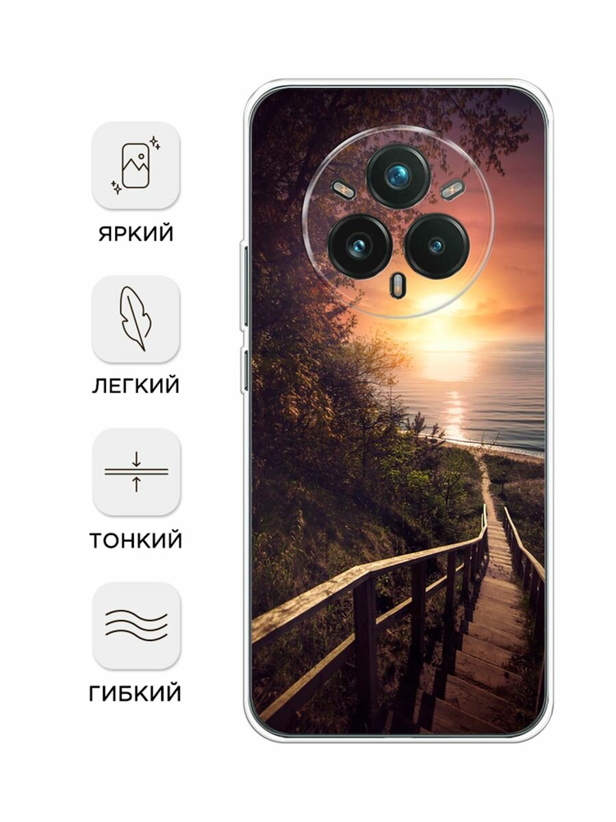 Чехол на Realme 14 Pro / Реалми 14 Про с принтом "Мост у воды" — фото 1