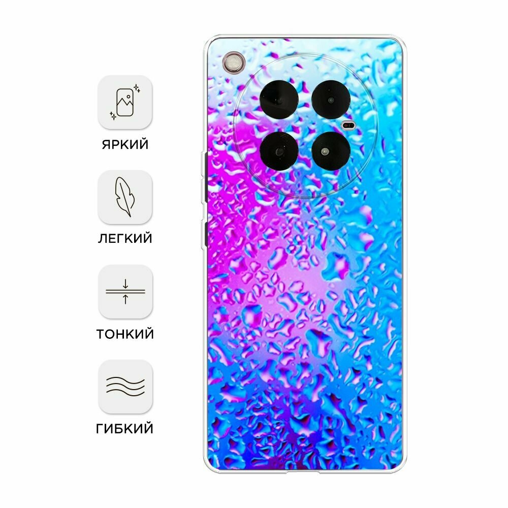 Чехол на Infinix Zero 40 4G / Инфиникс Зеро 40 4G с принтом "Капли на стекле" — фото 1