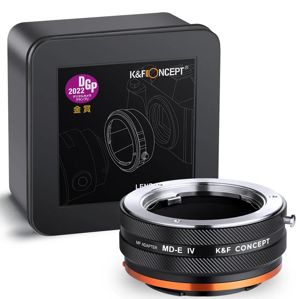 K & F Concept MD-E IV PRO Minolta MD Mount Lens to Sony E FE Mount Camera Adapter Ring for Sony A3500 A5100 A6400 A6500 A7R A7S