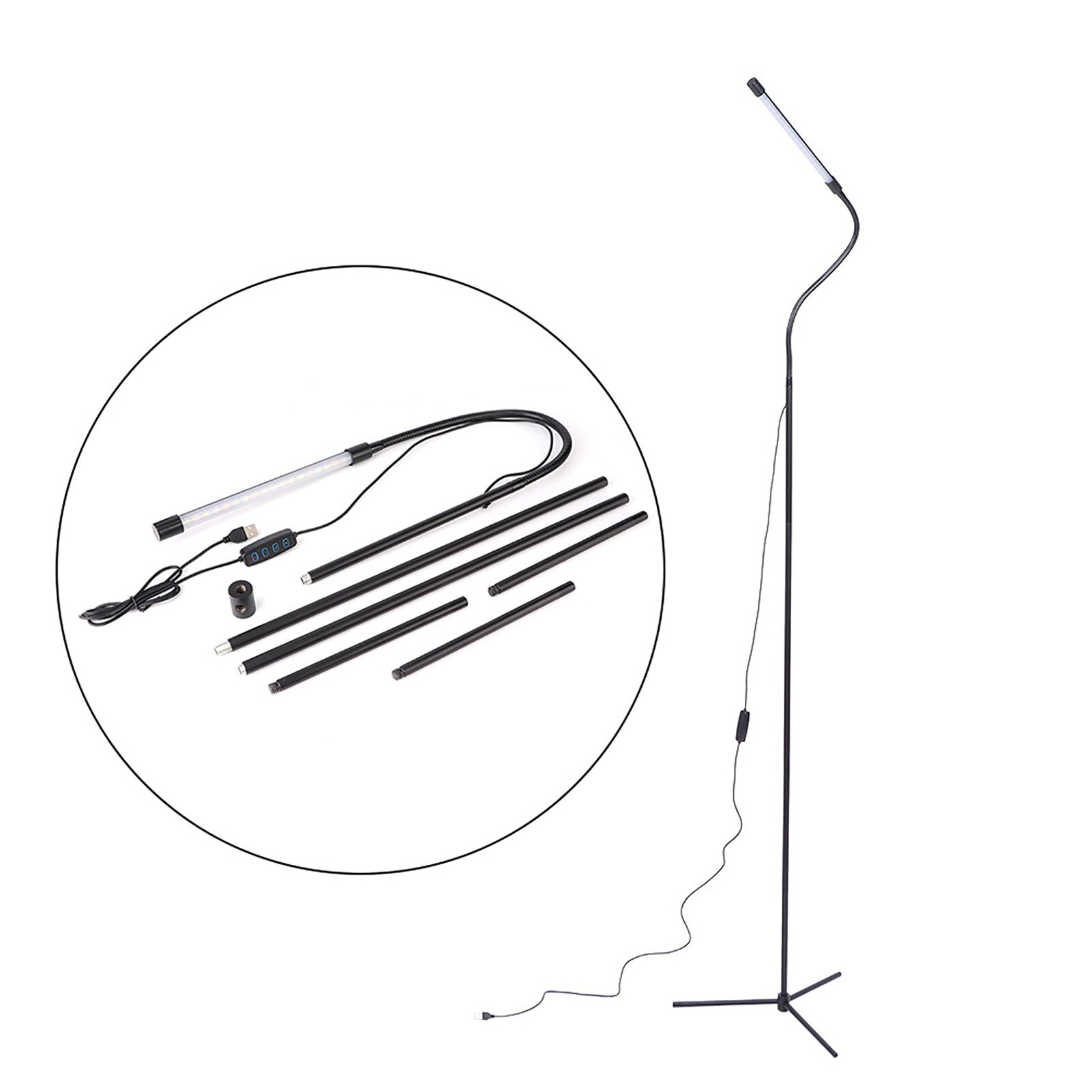 Инновационный светодиодный напольный светильник, современный простой стиль, торшер для кабинета для освещения с питанием от USB