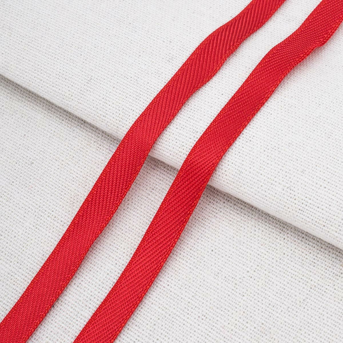 Лента для вешалок, размер 8 мм х 25 м, рисунок 7634, цвет красный