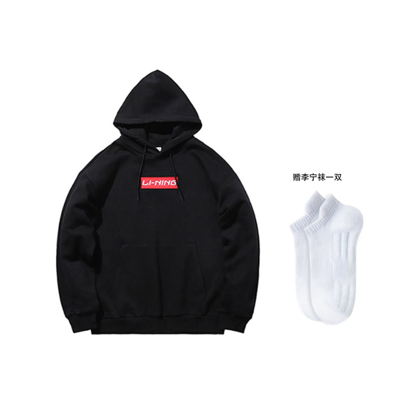 Толстовка Logo Embroidery Casual Hooded Pullover Fleece Lined Sweatshirt