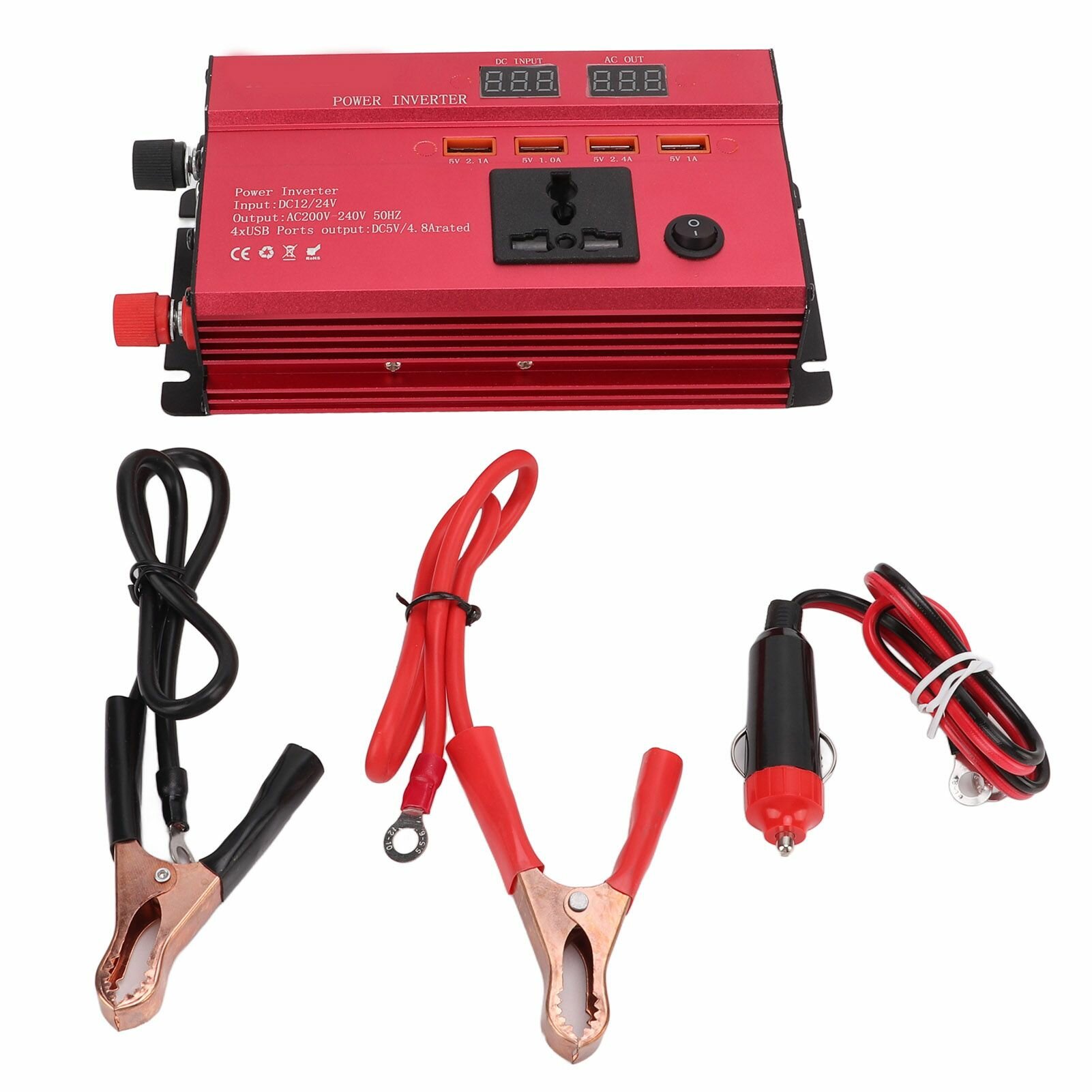 Инвертор 420Вт, 12/24В в 220В, модиф. синус, 4 USB, прикуриватель