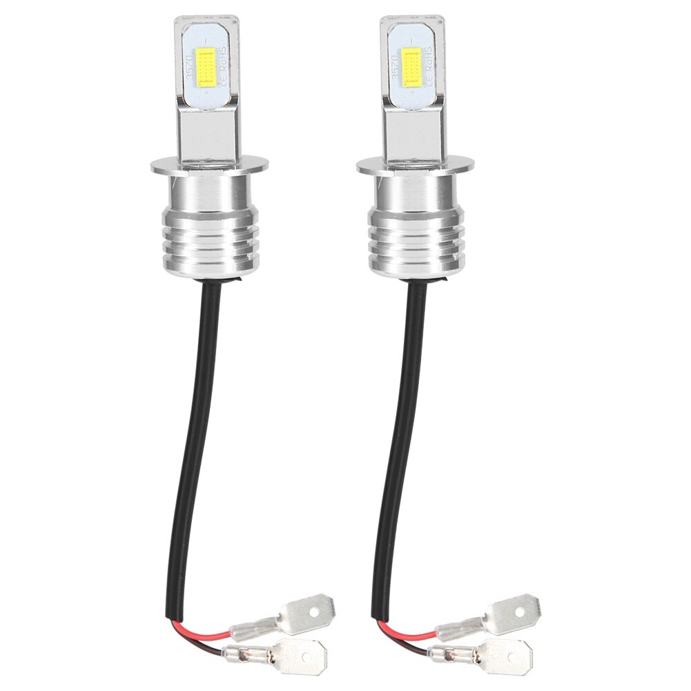 H3 Lamp Bulb, Aluminium Shell 12-24V 80W 8000K Fog Light Bulb White Lighting for Car