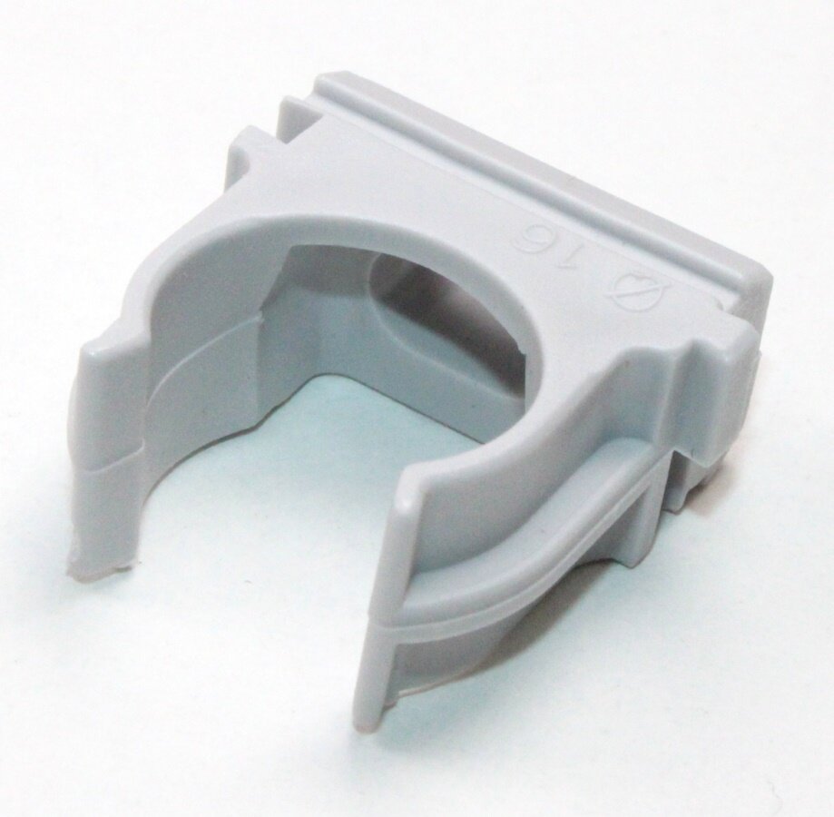 Крепеж-клипса d16 мм, серая EKF-Plast