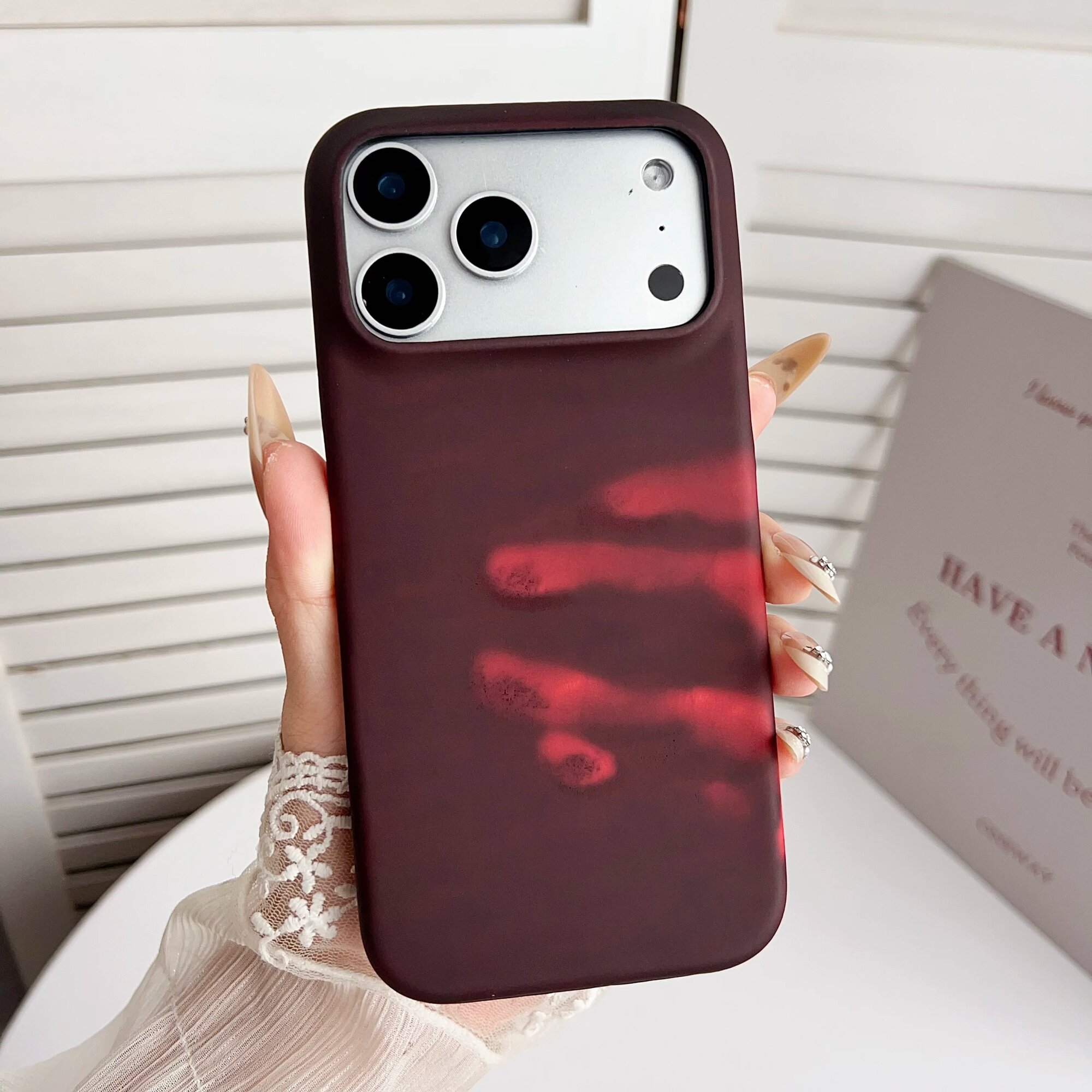 Термочувствительный чехол для iPhone 17 Air 16 15 14 Plus 13 12 11 Pro Max с iPhone13, WI-RE