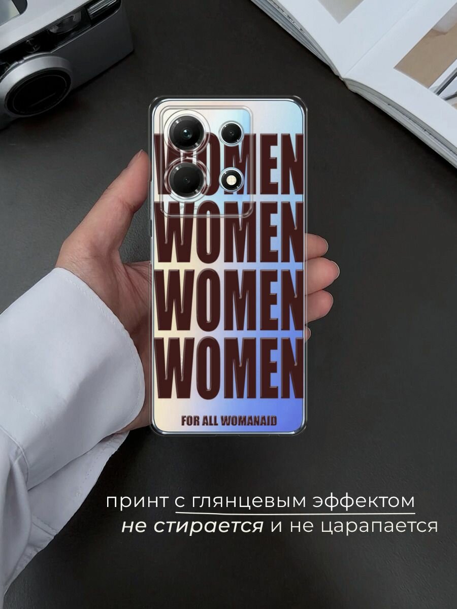 Чехол на Infinix Note 30 4G / Инфиникс Нот 30 4G с принтом Woman burgundy — фото 1