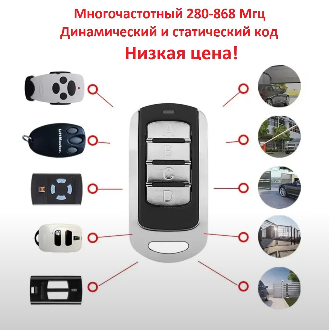 Пульт Sim Sim многочастотный 300-868 Мгц