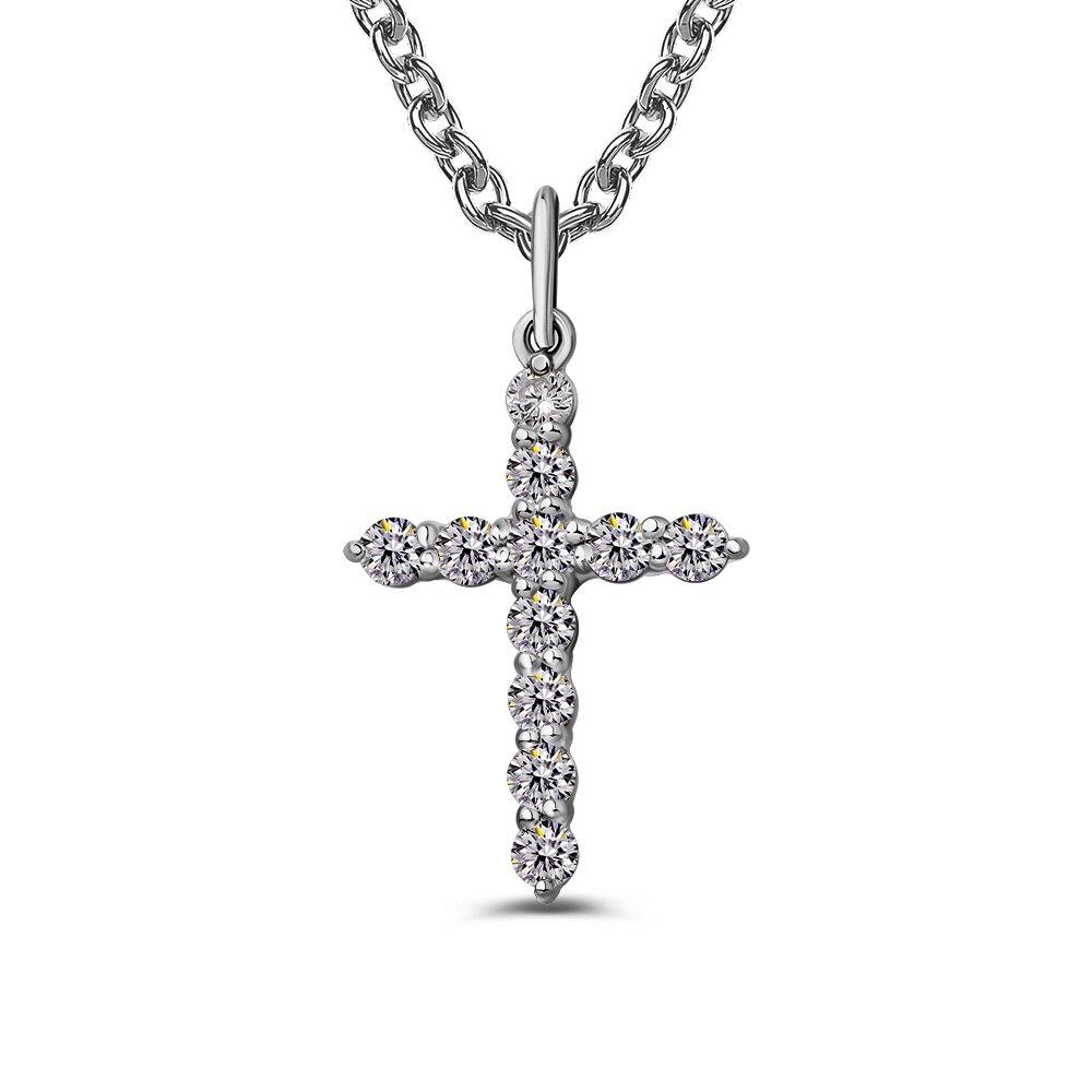 Подвеска, серебро, 925 проба, родирование, фианит