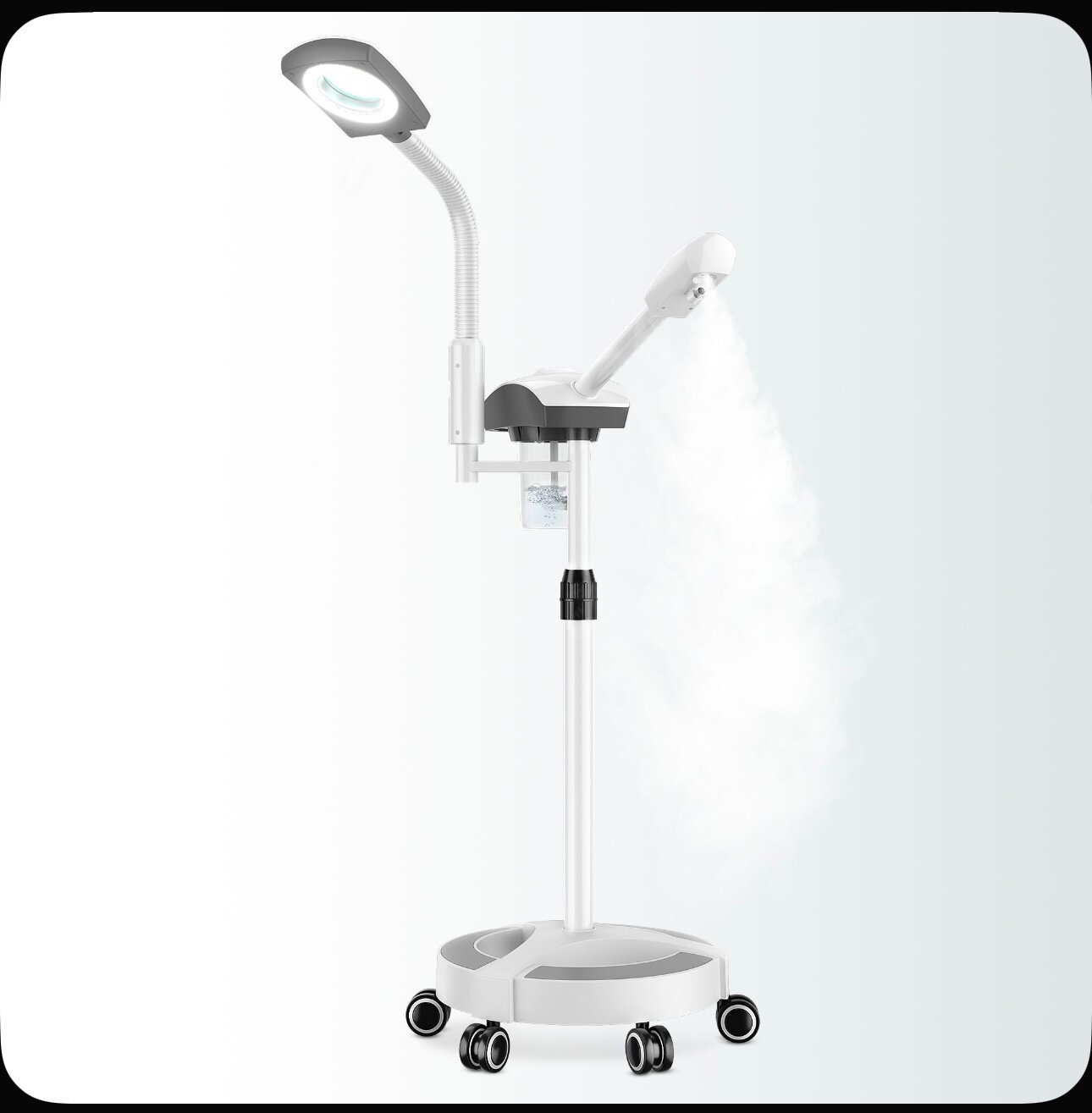 Профессиональный косметический спрей-аппарат, на колёсах, с подсветкой, модернизированное основание