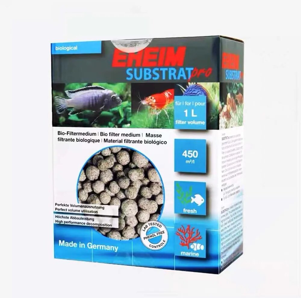 EHEIM SUBSTRATpro 1л/740г- наполнитель для биологической очистки в виде шариков из спеченного стекла