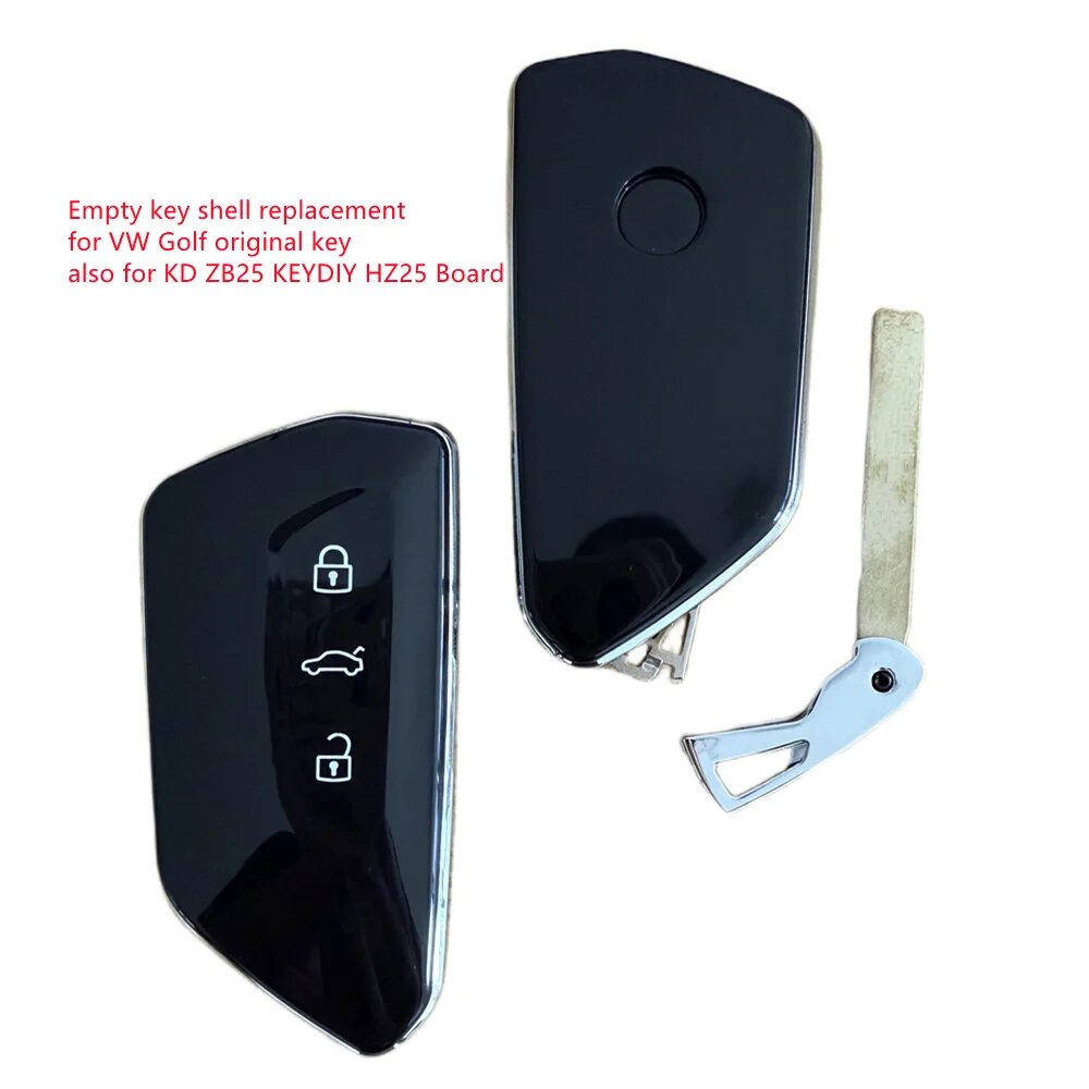 Корпус ключа VW Golf, HU162T, KD ZB25, KEYDIY HZ25, черный