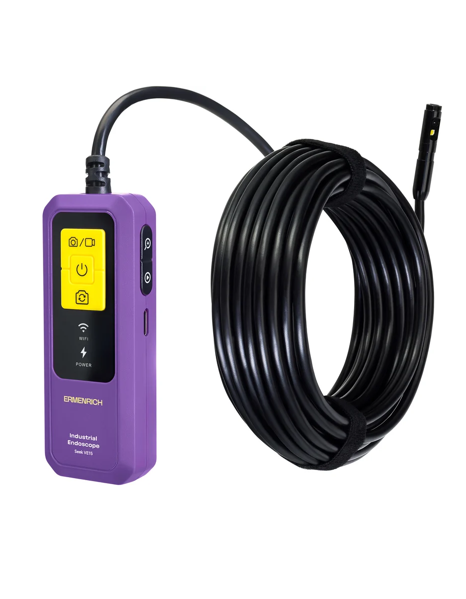 Видеоэндоскоп Ermenrich "Seek" VE15, беспроводной, подсветка, до 10м, 2 камеры