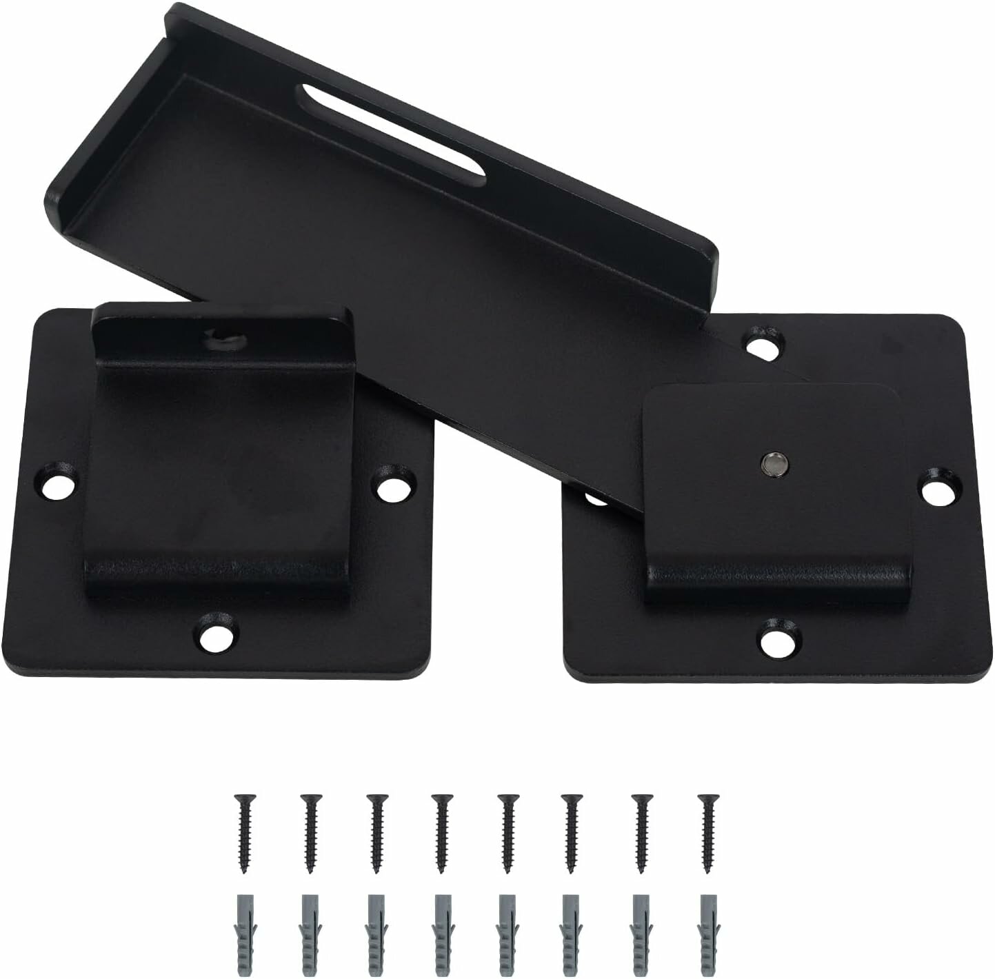 1 упаковка защелки с отверстием для замка, 4 мм, прочная стальная регулируемая дверная защелка распашных дверей, уличных ворот, деревянных заборов, сараев, гаражей, дворов