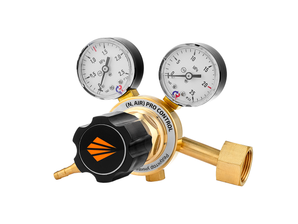 Редуктор универсальный на баллон (углекислота, азот, инертный газ, сжатый воздух) (N, AIR) PRO CONTROL, Сварог