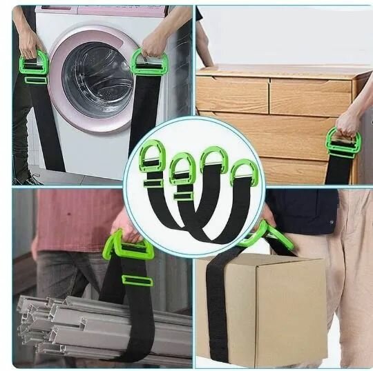 Такелажный ремень для переноски багажа и тяжелых грузов, Пояс для переноса мебели, коробок, Регулируемый ручной аксессуар ленточный