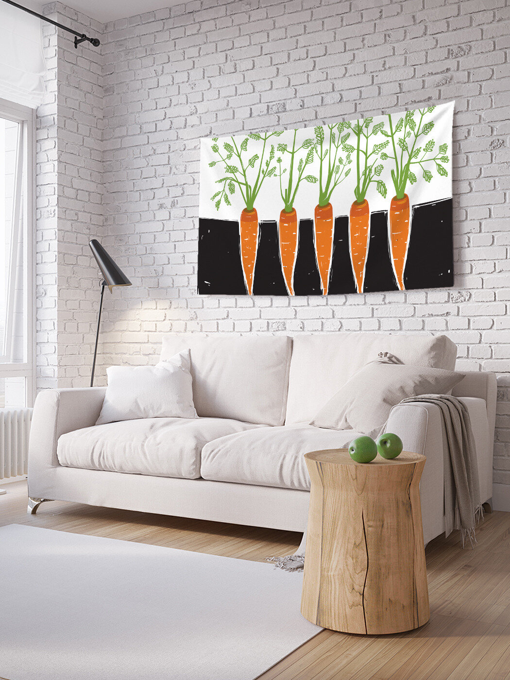 Фотопанно на стену горизонтальный постер 150х200 "Морковь на каждый день", JoyArty