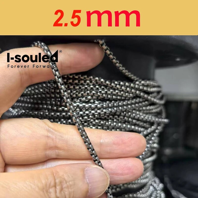 Цепочка из титана i-souled 2.5 мм, boxchain
