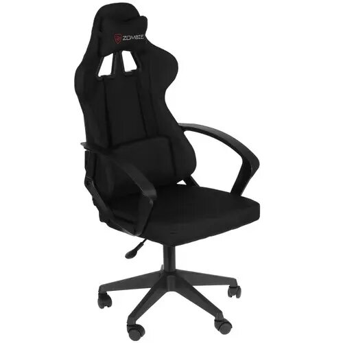 ZOMBIE 1 BLACK / Кресло игровое ZOMBIE 1, на колесиках, ткань, черный (zombie 1 black)