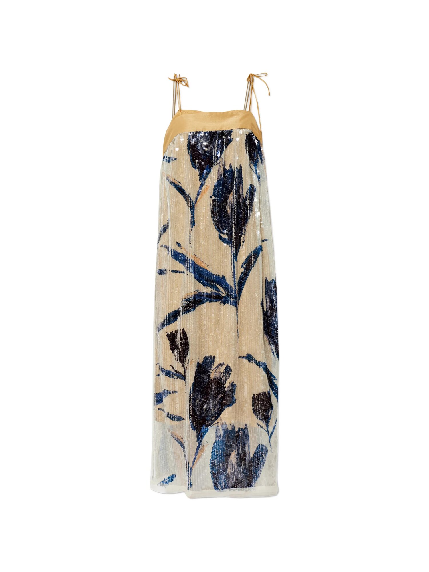 Платье Nara sequin-embellished floral-print midi dress