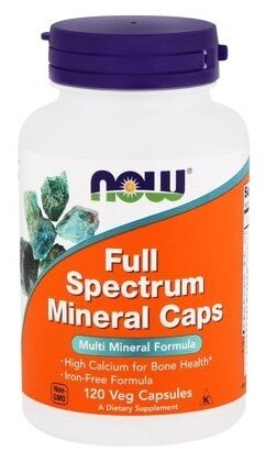 NOW Full Spectrum Minerals, Комплекс Минералов - 120 капсул