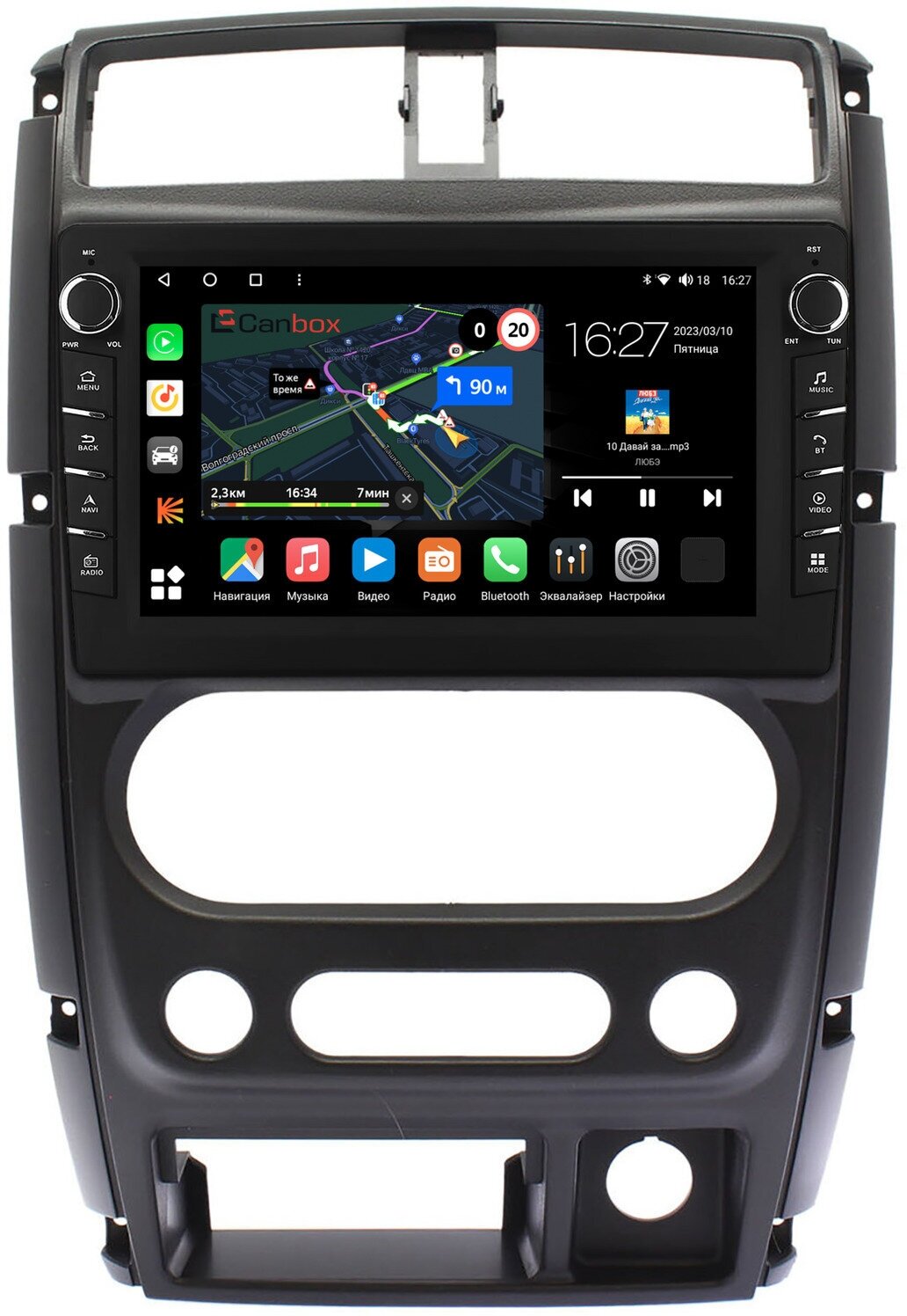 Штатная магнитола Canbox M-Line 7831-9-357 Suzuki Jimny 3 2005-2019 Android 10 (4G-SIM, 2/32, DSP, IPS) С крутилками