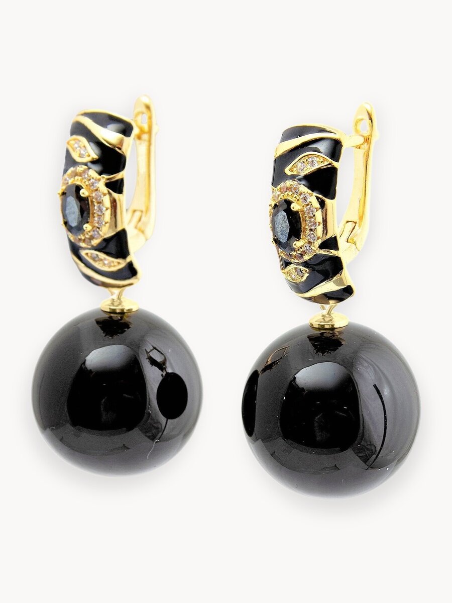 Серьги, агат