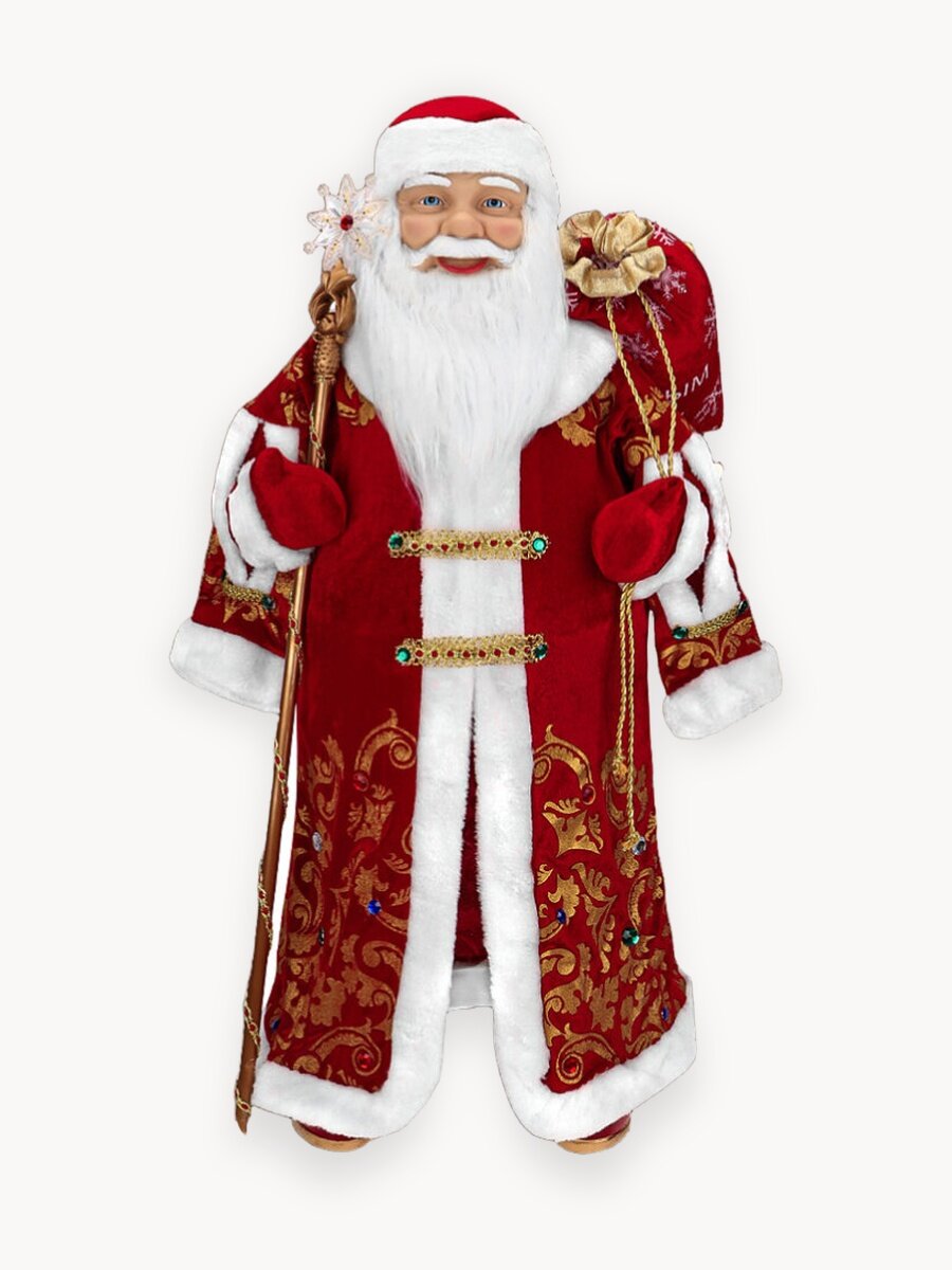 Игрушка под ёлку Miland Дед Мороз в красной шубе 79 см (в коробке)/ подарок/ Новый год, Рождество