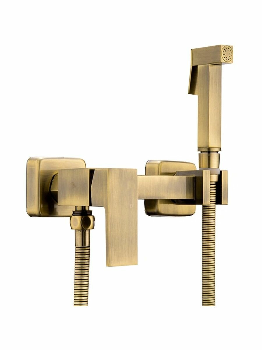 Смеситель для биде HAIBA HB5513-4, бронзовый, латунь, с гигиеническим душем