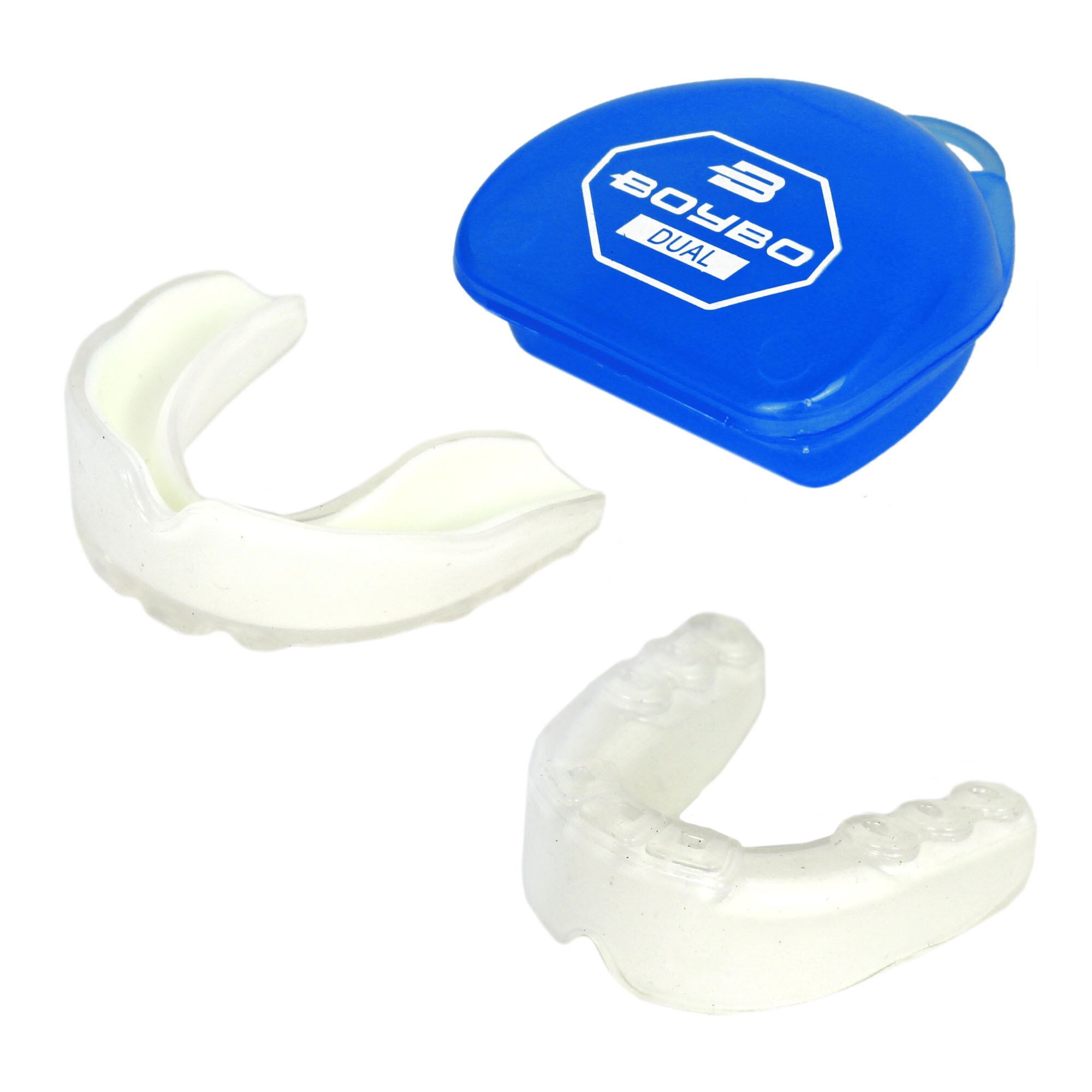 Капа BoyBo "Dual", для бокса и единоборств, силикон, в кейсе