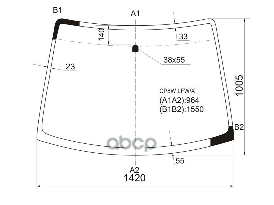 Стекло лобовое Mazda Premacy 99-05 XYG арт. CP8W LFW/X