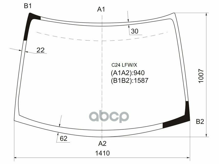 Стекло лобовое NISSAN SERENA 99-05 XYG арт. C24 LFW/X