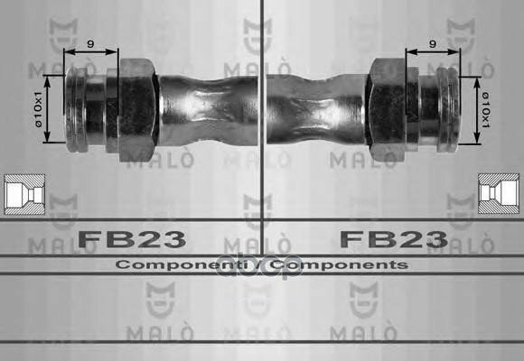 Шланг тормозной задн. Fiat Punto 93-00, Barchetta 95-, Uno 83-95, Lancia Y 95-03 Malo арт. 8427