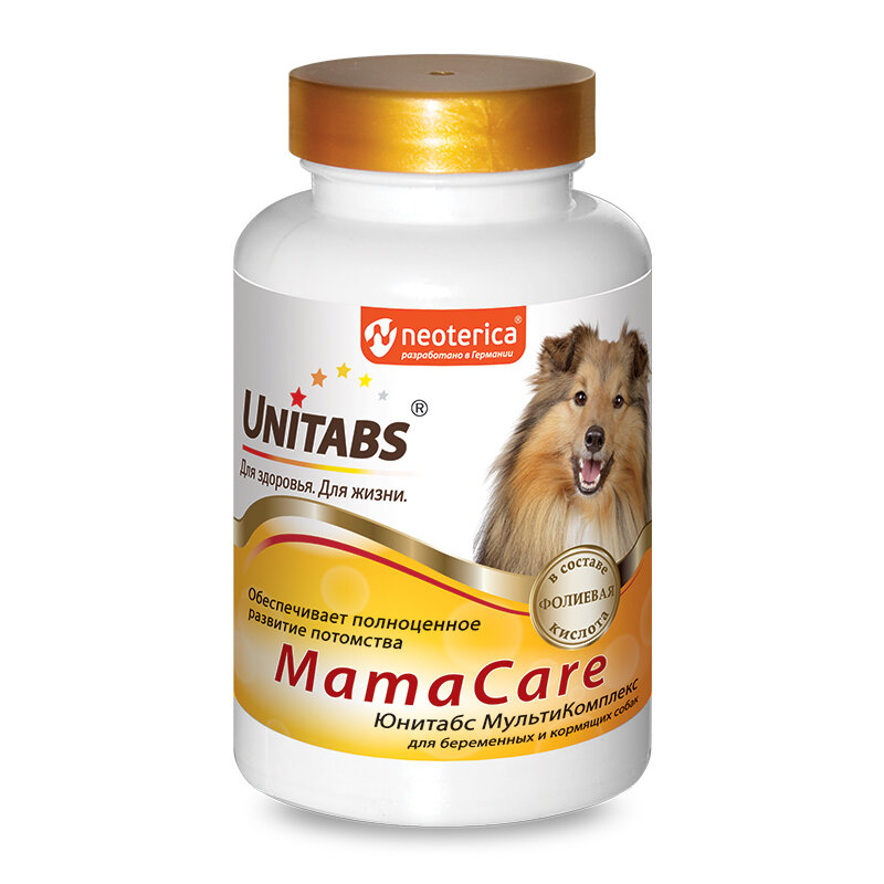 Экопром U208 Unitabs MamaCare с B9 Витамины для беременных собак 100таб