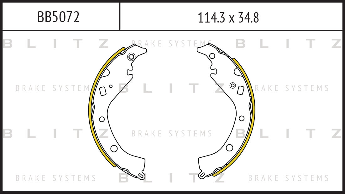 Колодки тормозные барабанные зад Blitz BB5072