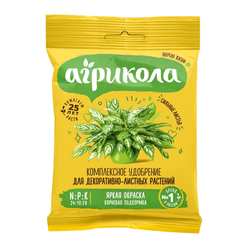 Удобрение универсальное для декоративно-лиственных растений Агрикола 25 г