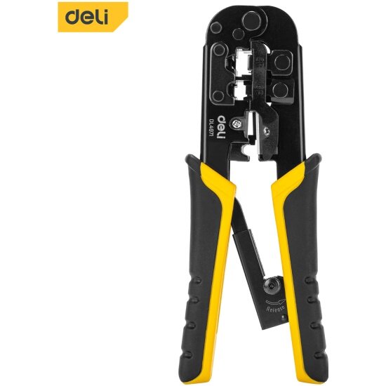 Клещи обжимные Deli Tools DL4971 4P,6P,8P
